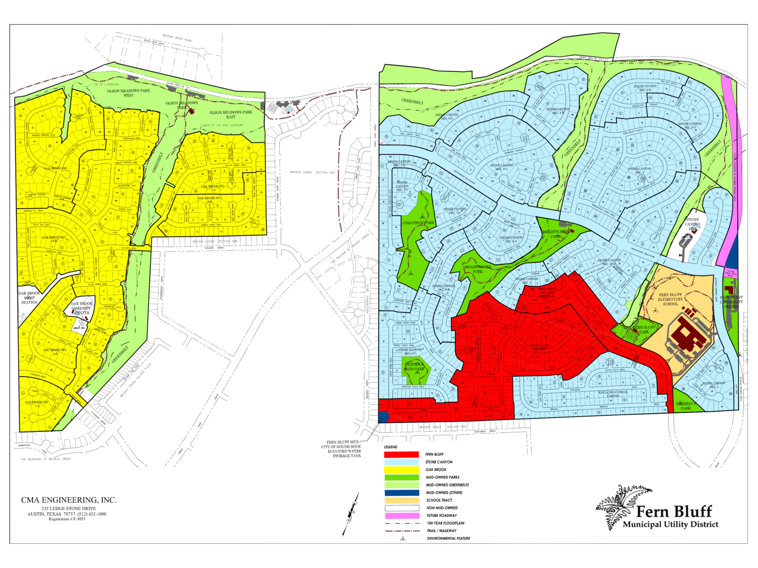 Service Areas & Map – Fern Bluff MUD